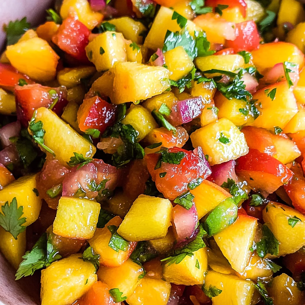 Fresh Peach Salsa - Tasty Quick