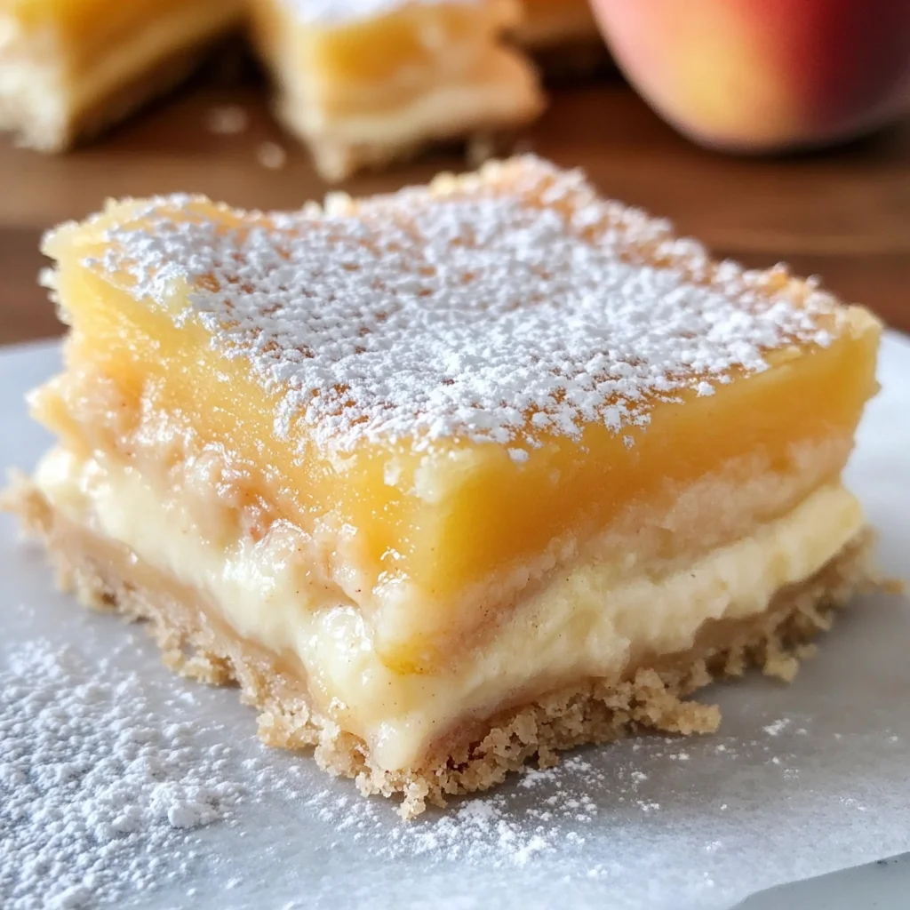Peach Nectar Custard Bars - Tasty Quick