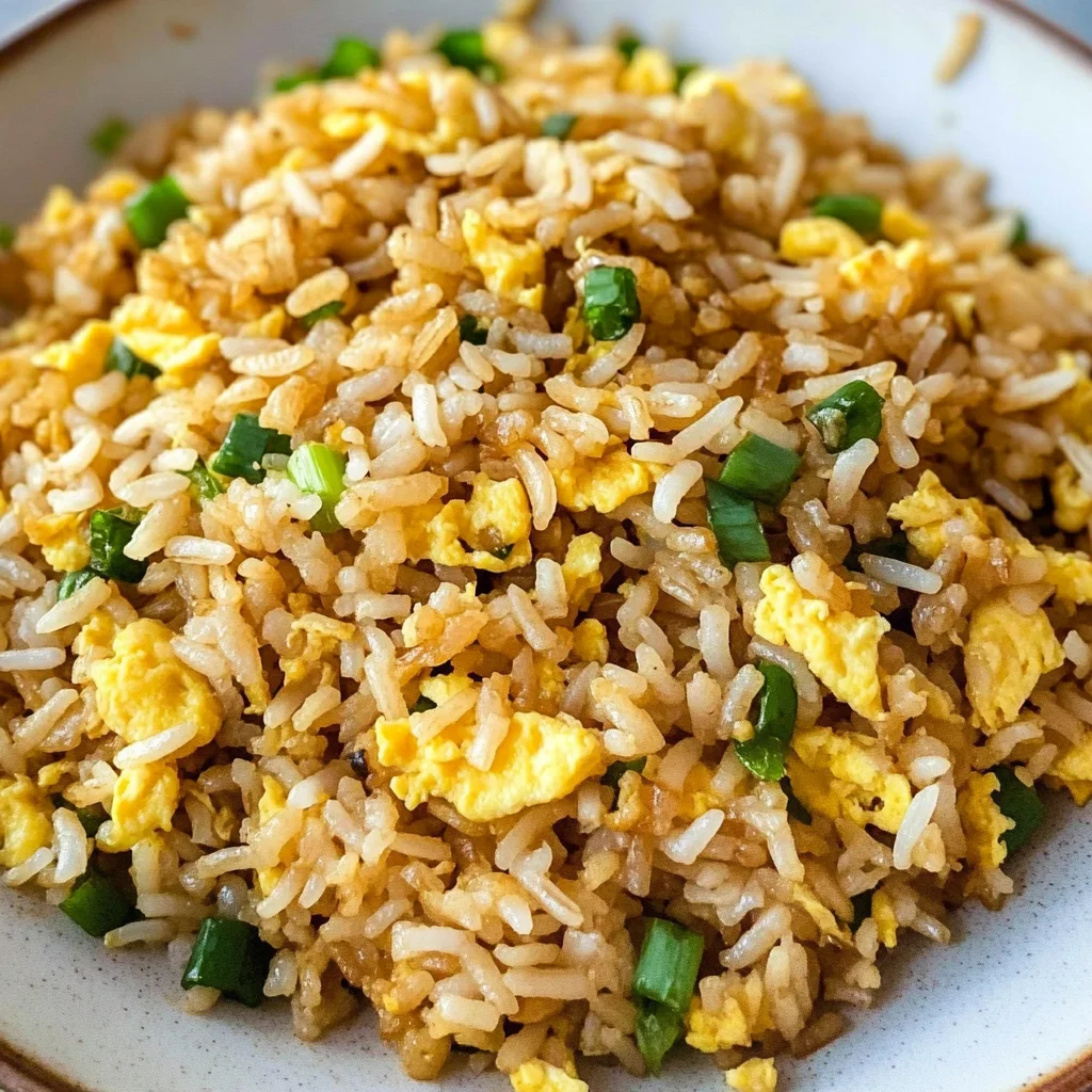 10 min. Easy Egg Fried Rice (only 6 ingredients!) - Tasty Quick
