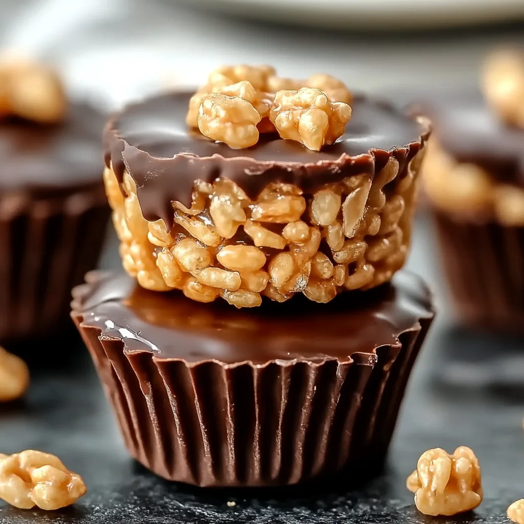 Chocolate Peanut Butter Rice Krispie Cups - Tasty Quick